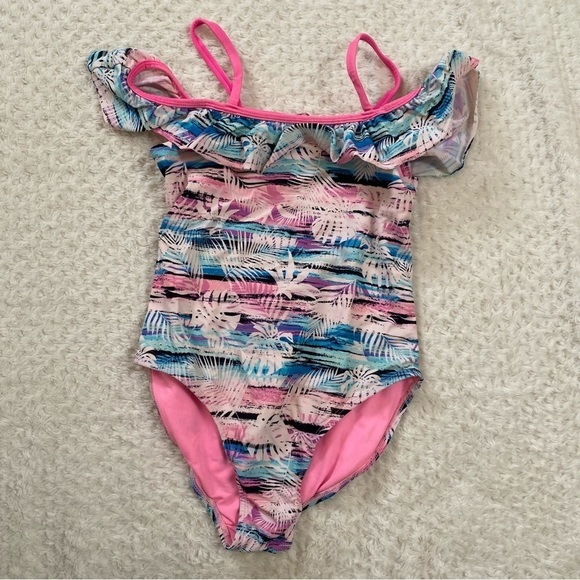 wonder nation | Swim | Wonder Nation Girls Swimsuit L 12 Pink Floral ...